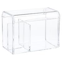 Tall 3-Section Acrylic Hinged-Lid Box | The Container Store