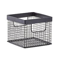 Design Ideas Black Wire Grid Storage Bins | The Container Store