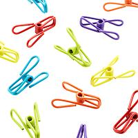 Multi-Purpose Multi-Color Steel Clips | The Container Store