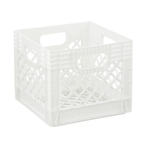 White Milk Crates Square Milk Crate 16QT