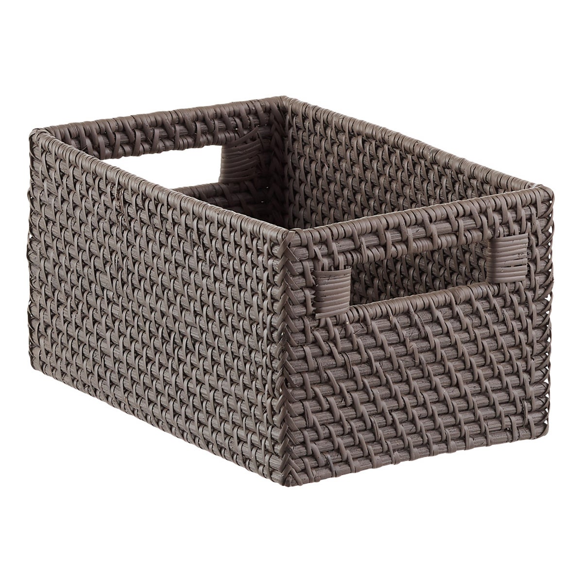Wicker storage bins store