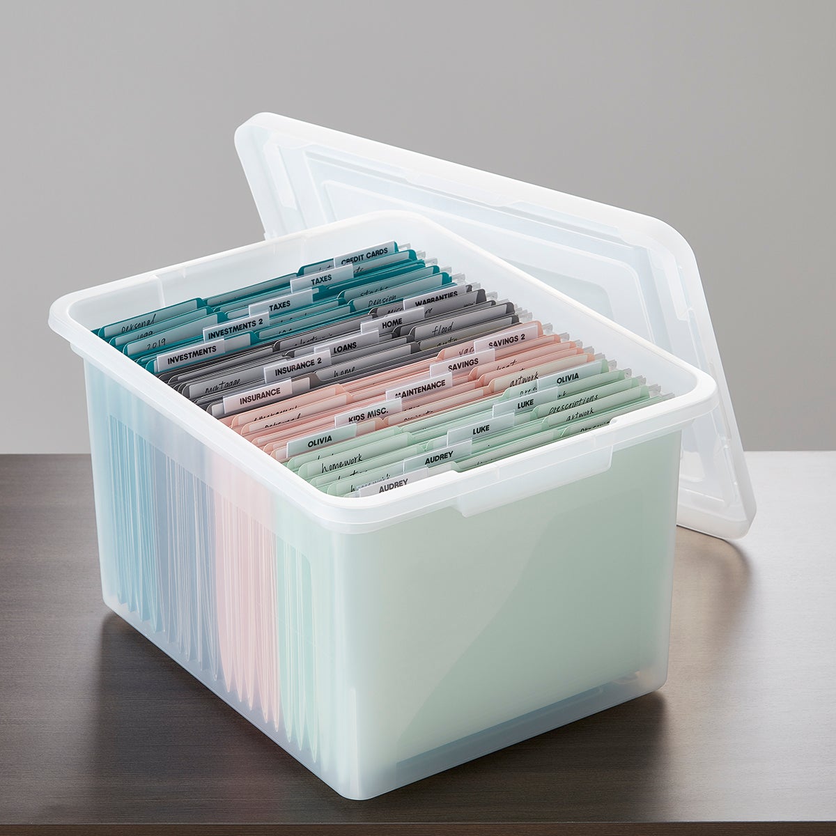 Clear Stackable File Tote Boxes The Container Store Clear Stackable File Tote Boxes The Container Store