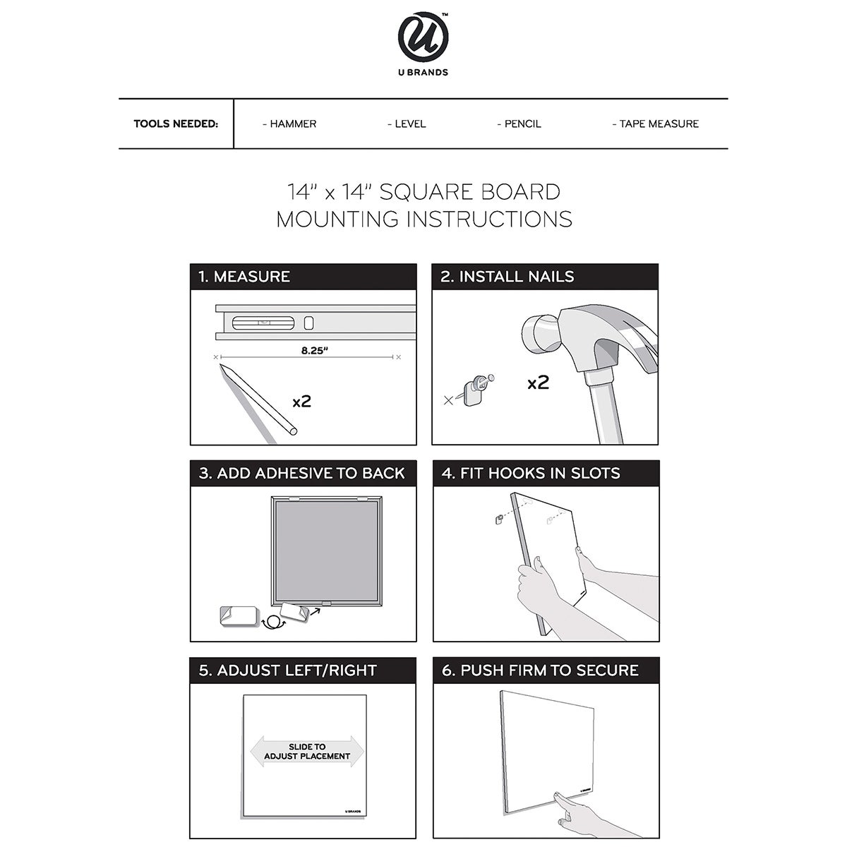 U-Brands Linen Square Linen Bulletin Board | The Container Store