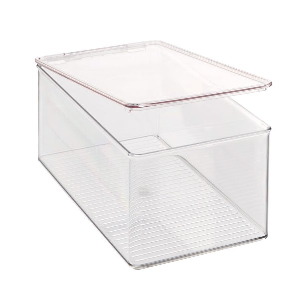 Hinged-Lid Stackable Shoe Boxes | The Container Store
