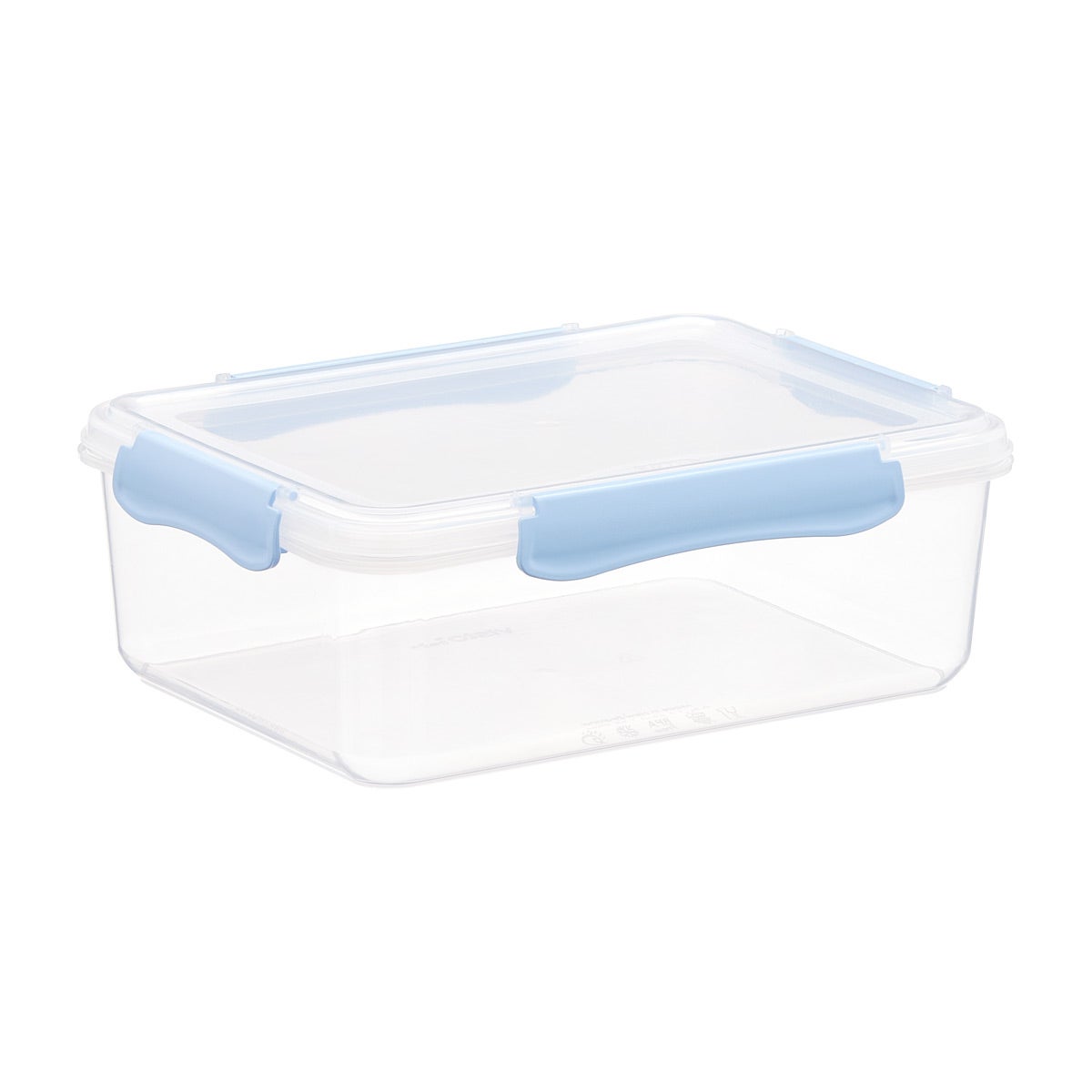 Plastic Food Containers with Light Blue Clips | The Container Store