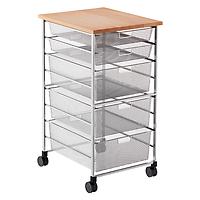 Elfa White Mesh Kitchen Cart | The Container Store