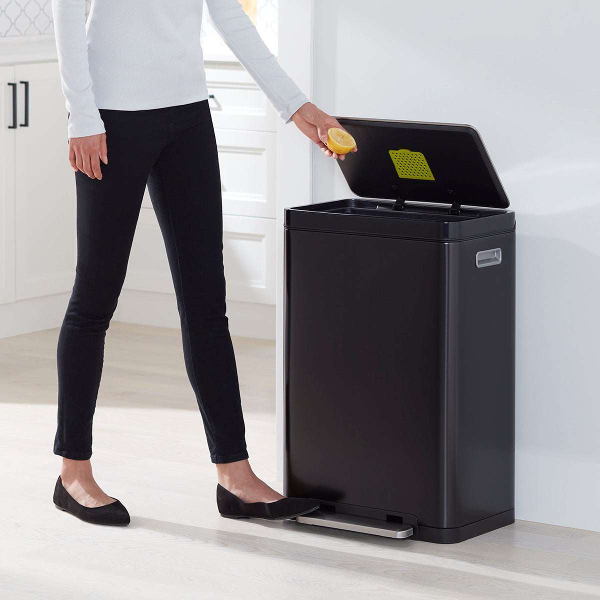 The Container Store 12 gal. Stainless Steel Step Trash Can The Container Store