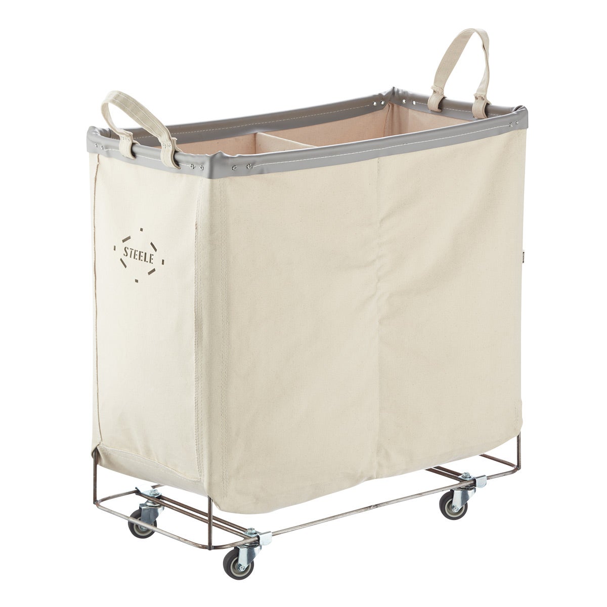 Steele Canvas Double Sorter Laundry Cart The Container Store
