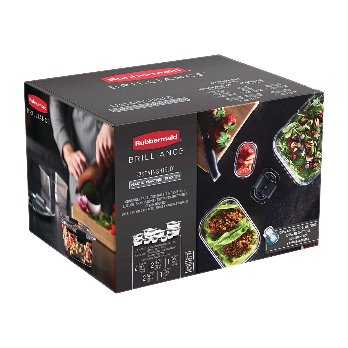 Rubbermaid Premier Food Storage Set Rubbermaid Brilliance Glass Food