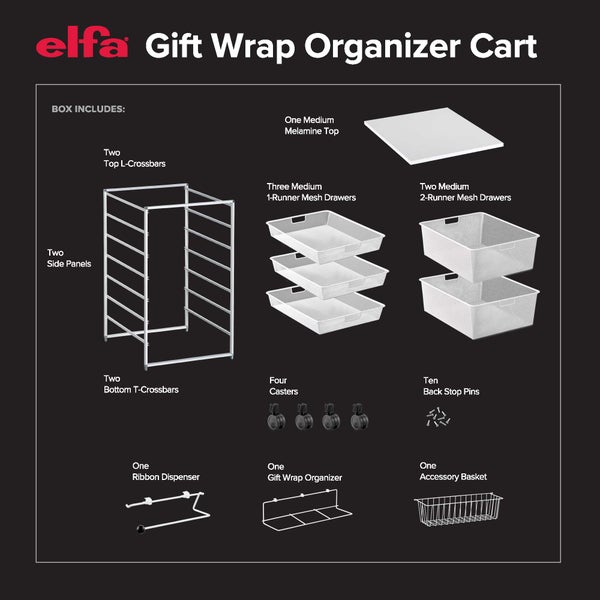 Gift Wrap Cart Organizer
