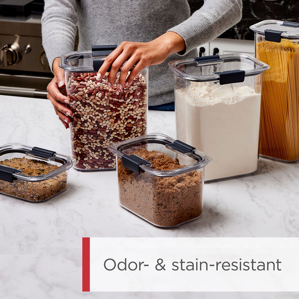 Food storage containers for pantry store