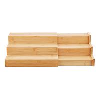 Large 3-Tier Bamboo Expanding Shelf | The Container Store