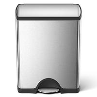 simplehuman Stainless Steel Rectangular Step Can | The Container Store