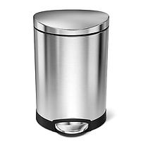 simplehuman 6L Semi-Round Step Can | The Container Store