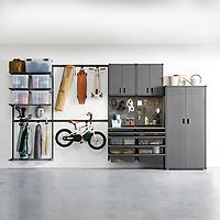 Garage Plus 11' Garage Solution with Tall Cabinet | The Container Store