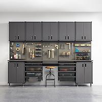 Garage Plus 10' Garage Solution with Cabinets & Lighting | The ...