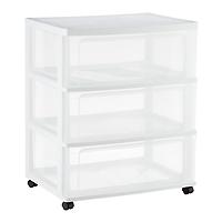 Iris Wide 3-Drawer Storage Cart | The Container Store