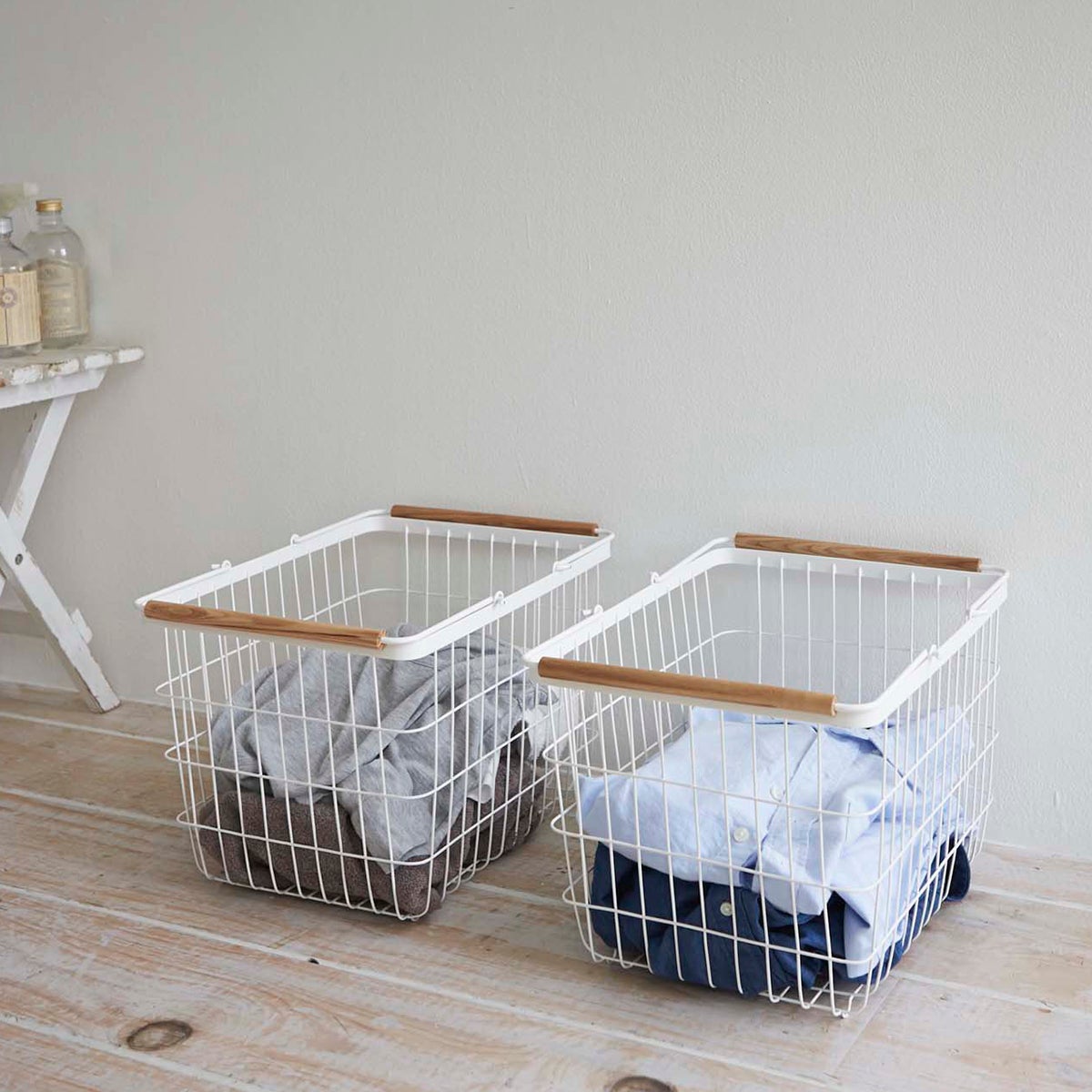 Wire laundry basket store