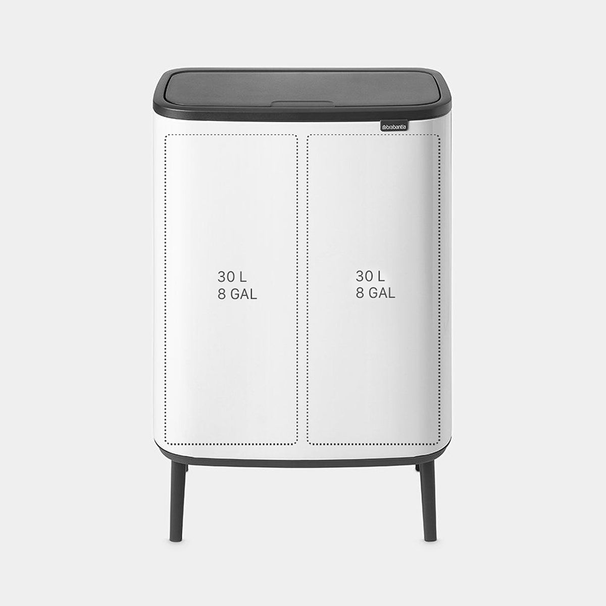 Brabantia Bo Touch Hi Dual Compartment Bin | The Container Store Brabantia Bo Touch Hi Dual Compartment Bin | The Container Store