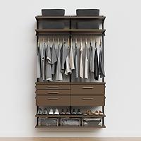 Decor Plus by Elfa 4' Reach-In Closet with Solid Drawers | The ...