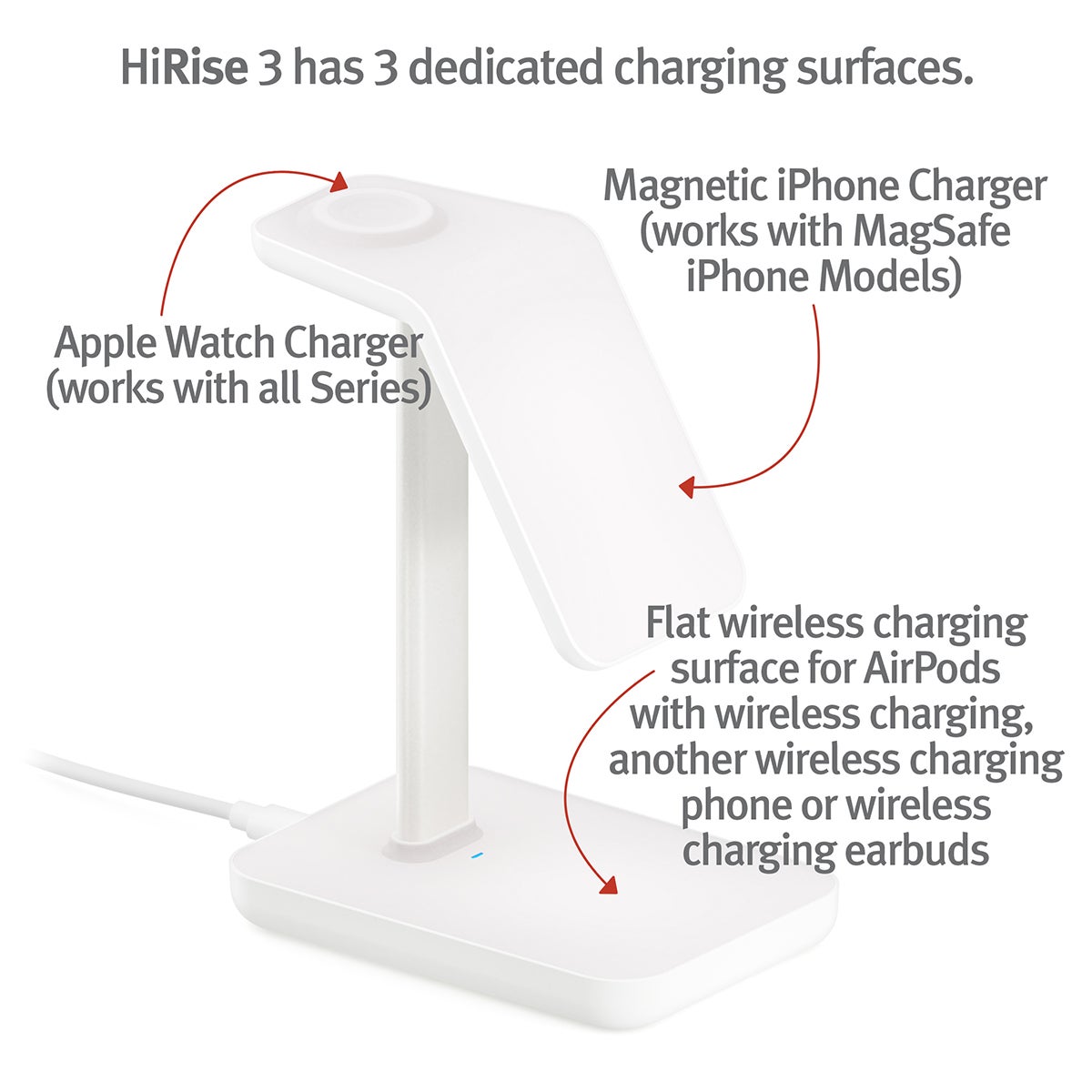 Twelve South HiRise 3 Wireless Charging Stand | The Container Store