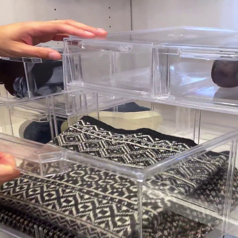 Clear Stackable Large Shoe Drawer | The Container Store