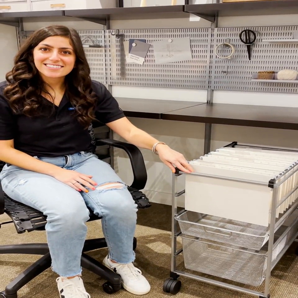 Elfa Letter Size File Cart | The Container Store